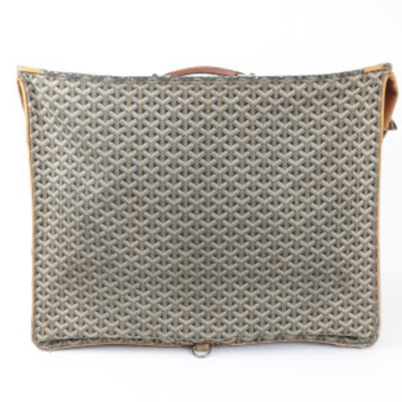 Goyard | Bags | Vintage Authentic Goyard Woven Fiber Logo Suitcase ...